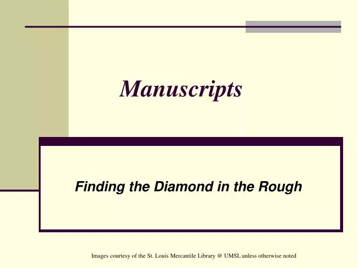 PPT - Manuscripts PowerPoint Presentation, free download - ID:4478272