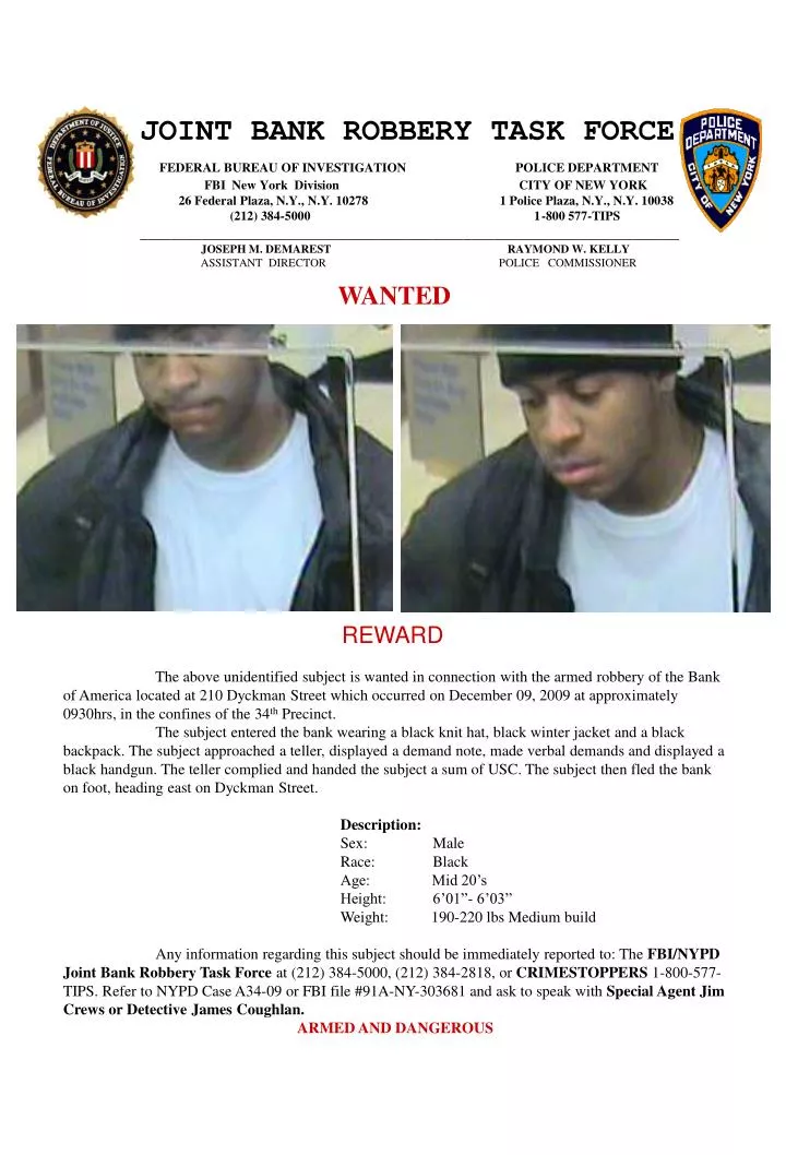 PPT - JOINT BANK ROBBERY TASK FORCE PowerPoint Presentation, free ...