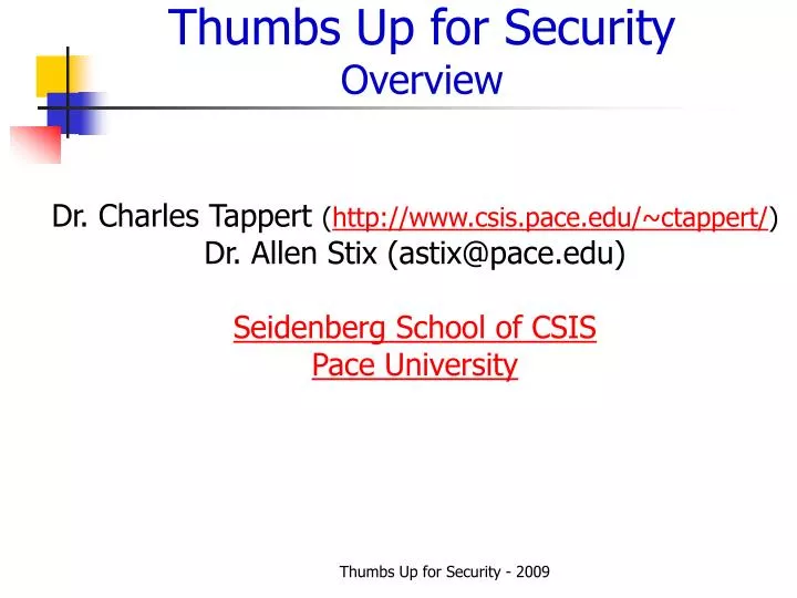PPT - Thumbs Up for Security Overview PowerPoint Presentation, free ...