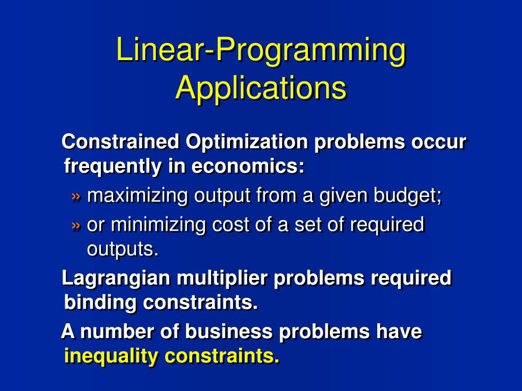 PPT - Linear-Programming Applications PowerPoint Presentation, free ... PPT - Linear-Programming Applications PowerPoint Presentation, free ...