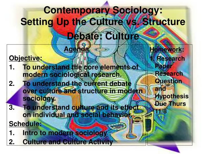 PPT - Contemporary Sociology: Setting Up the Culture vs. Structure ...