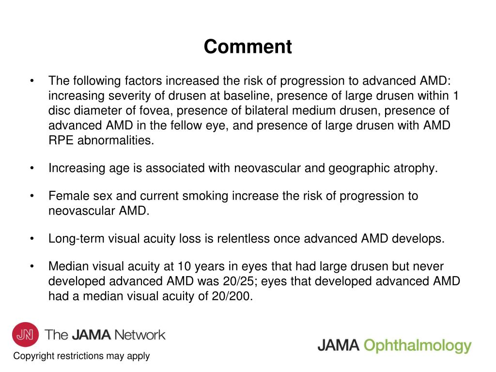 PPT - JAMA Ophthalmology Journal Club Slides: AMD in the Age-Related ...