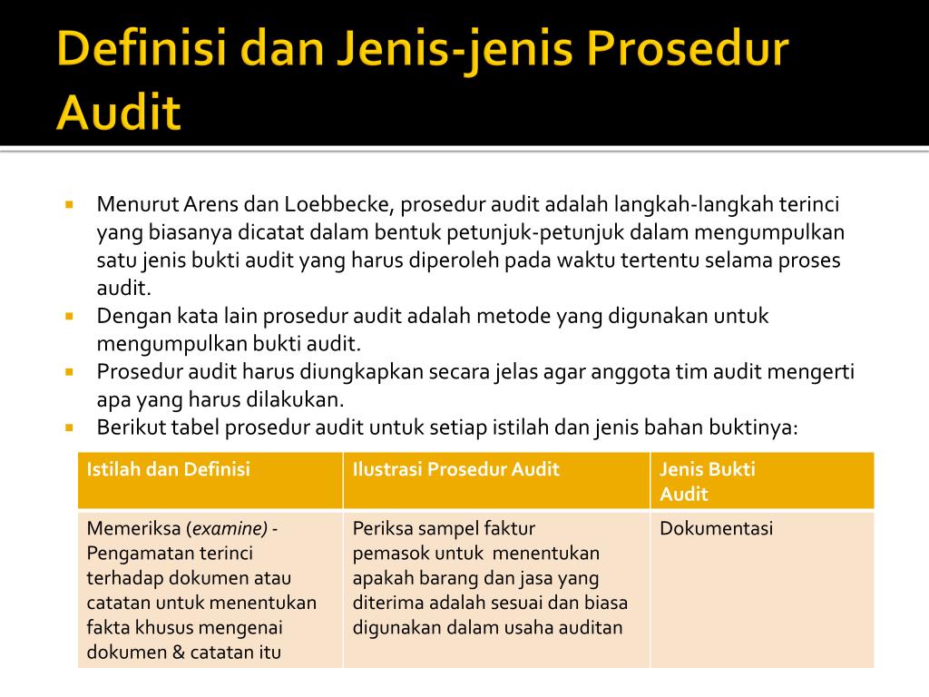 PPT - BUKTI AUDIT, PROSEDUR AUDIT DAN TEMUAN AUDIT PowerPoint ... PPT - BUKTI AUDIT, PROSEDUR AUDIT DAN TEMUAN AUDIT PowerPoint ...