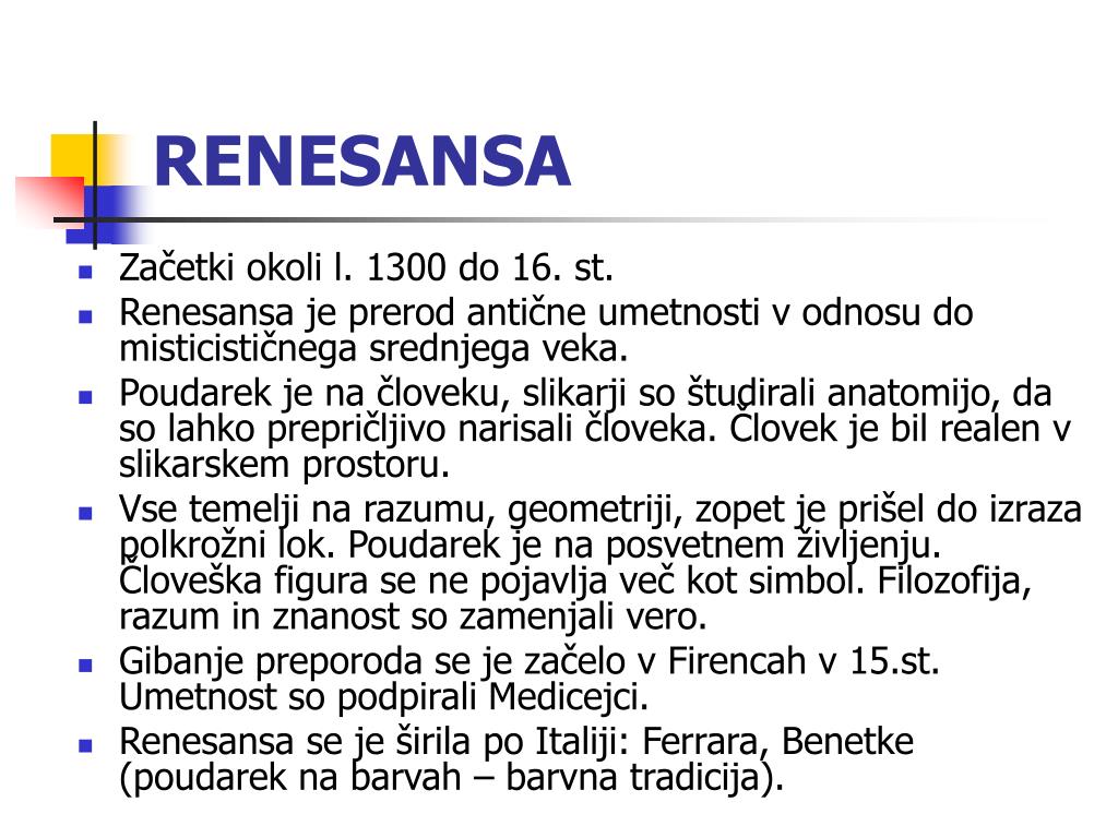 PPT - ZGODOVINSKA OBDOBJA V UMETNOSTI PowerPoint Presentation, free ...