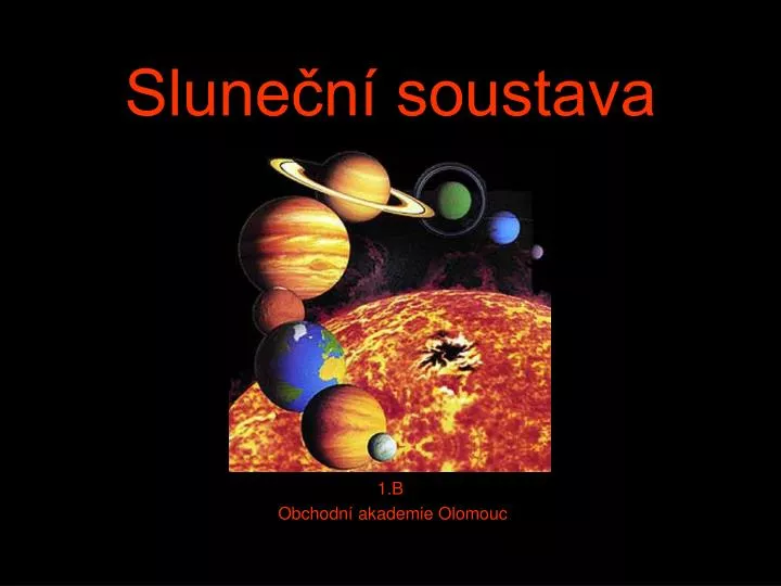 PPT - Sluneční soustava PowerPoint Presentation, free download - ID:4483242
