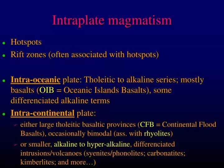 PPT - Intraplate magmatism PowerPoint Presentation, free download - ID ...