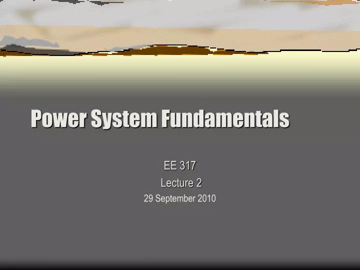 PPT - Power System Fundamentals PowerPoint Presentation, free download ...