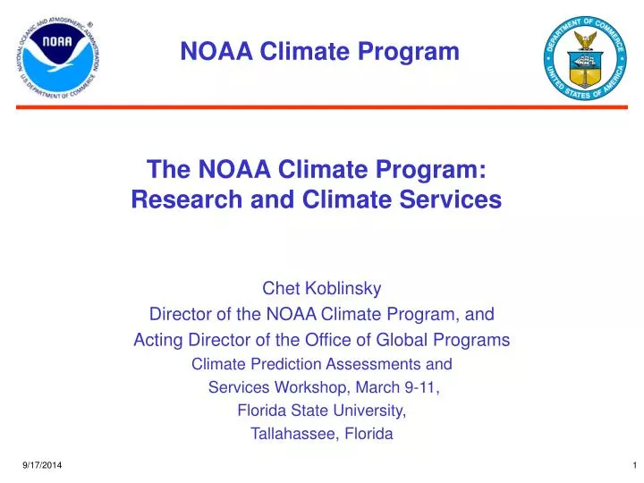 PPT - The NOAA Climate Program: Research and Climate Services ...