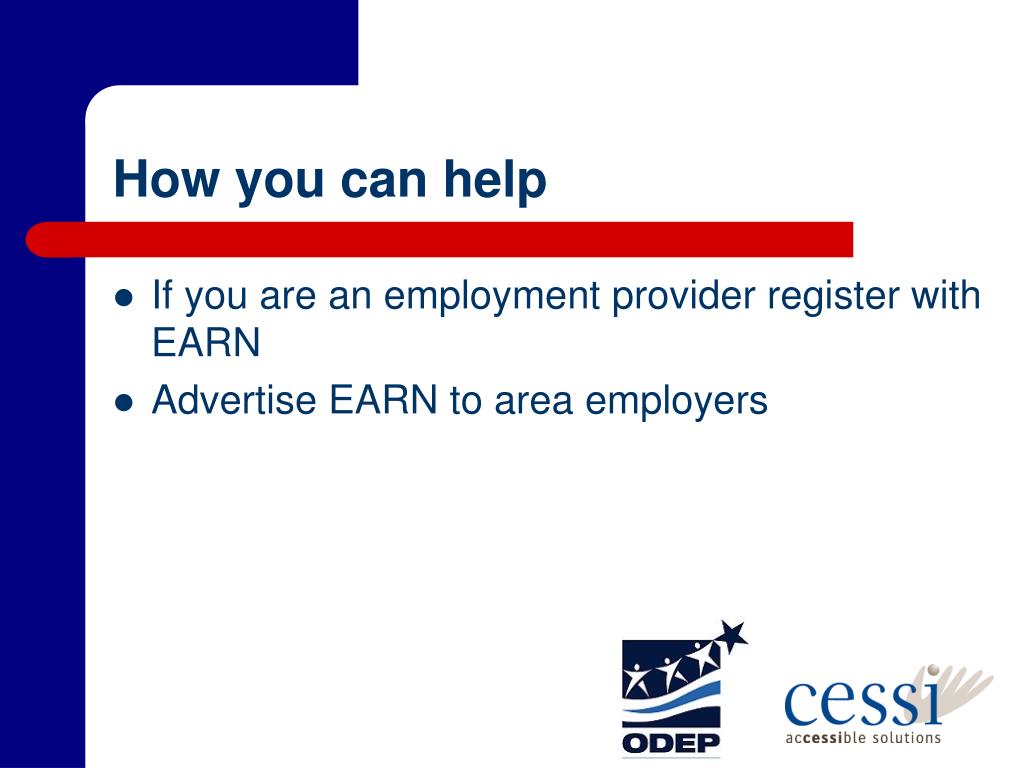 PPT - Employer Assistance Referral Network (EARN) PowerPoint ...