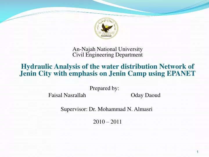 PPT - The importance of water distribution networks PowerPoint ...