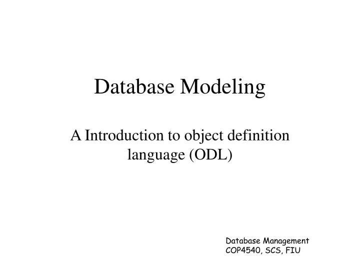 PPT - Database Modeling PowerPoint Presentation, free download - ID:4489355