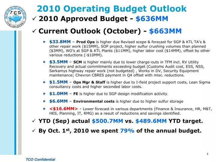 PPT - 2010 Operating Budget Outlook PowerPoint Presentation, free ...