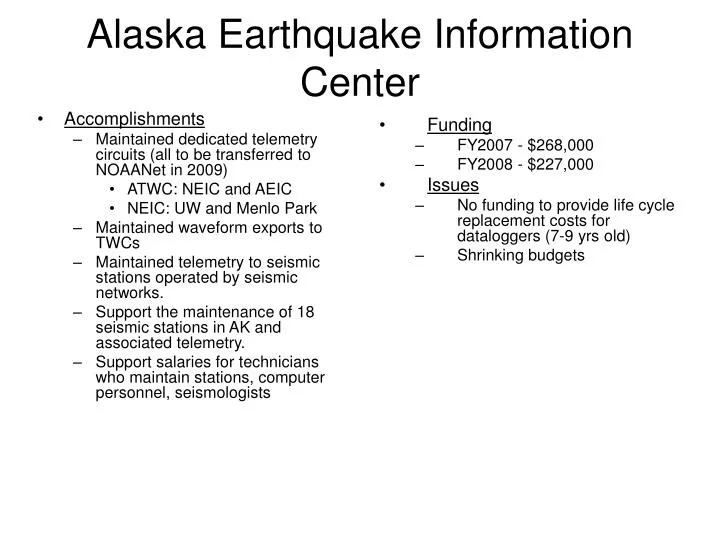 PPT - Alaska Earthquake Information Center PowerPoint Presentation ...