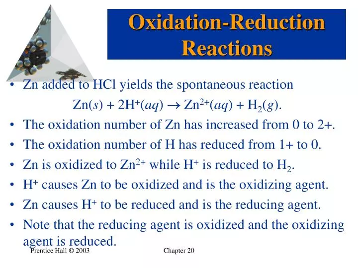 PPT - Zn added to HCl yields the spontaneous reaction PowerPoint ...