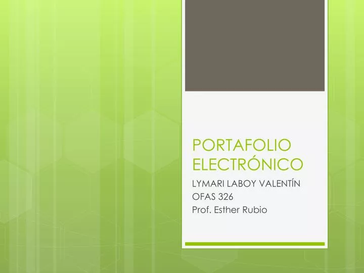 PPT - PORTAFOLIO ELECTRÓNICO PowerPoint Presentation, free download ...