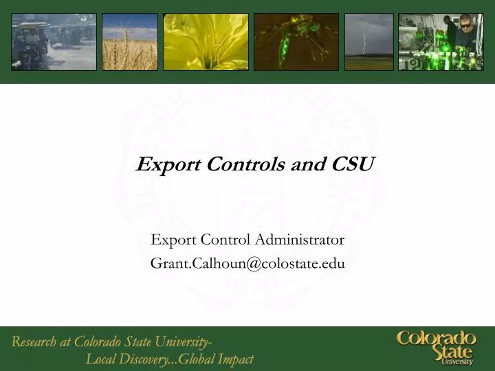 PPT - Export Controls and CSU PowerPoint Presentation, free download ...