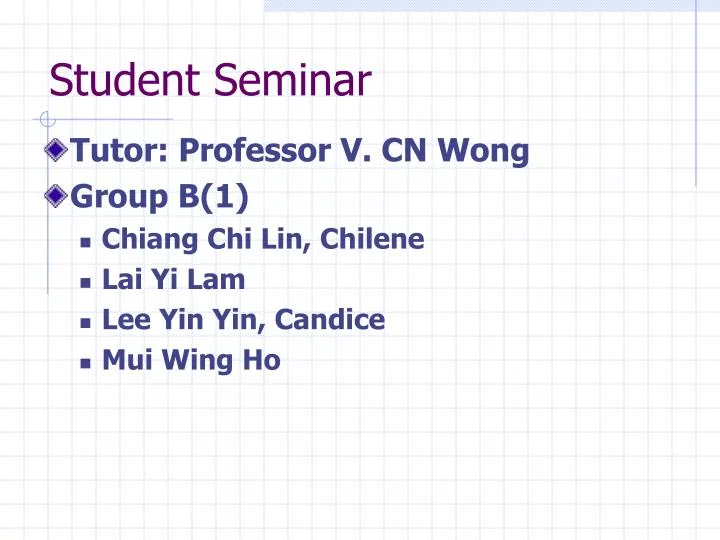 PPT - Student Seminar PowerPoint Presentation, free download - ID:4494092