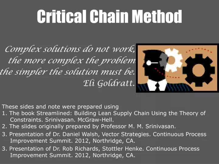 PPT - Critical Chain Method PowerPoint Presentation, free download - ID ...