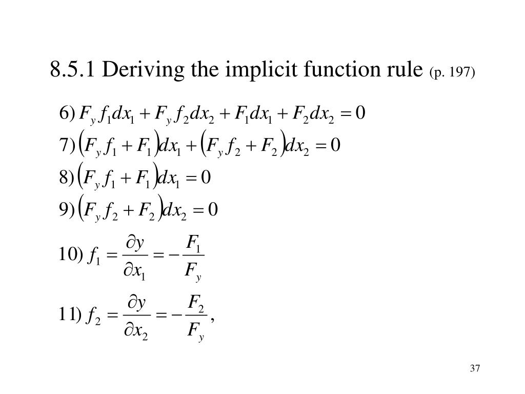 Ppt Ch 8 Comparative Static Analysis Of General Function Models Powerpoint Presentation Id