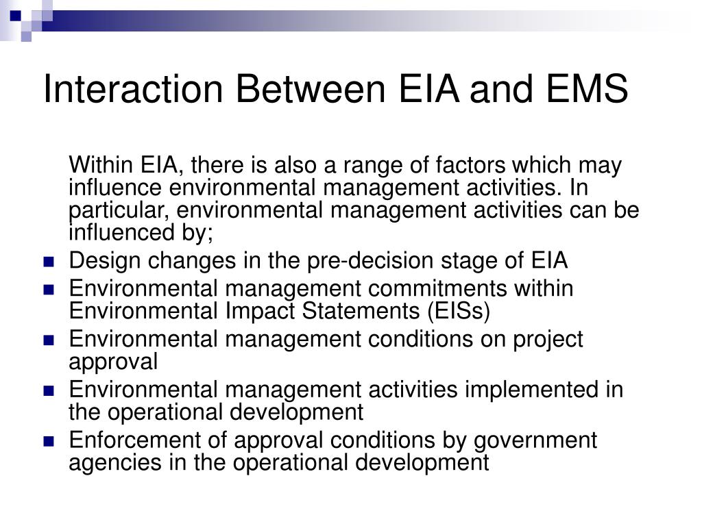PPT - Integrating EIA with EMS for Proposed Projects PowerPoint ... PPT - Integrating EIA with EMS for Proposed Projects PowerPoint ...