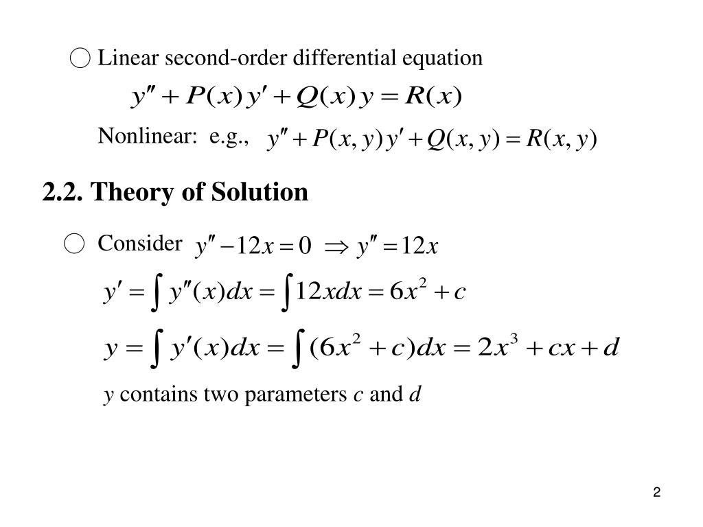 Nonlinear Second Order Differential Equation Nonlinear Second Order Differential Equation