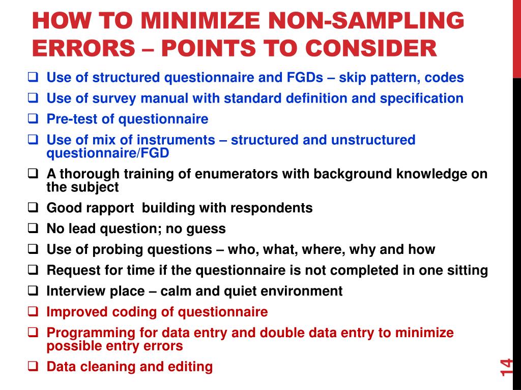 PPT Sampling And Non Sampling Errors Issues To Consider PowerPoint