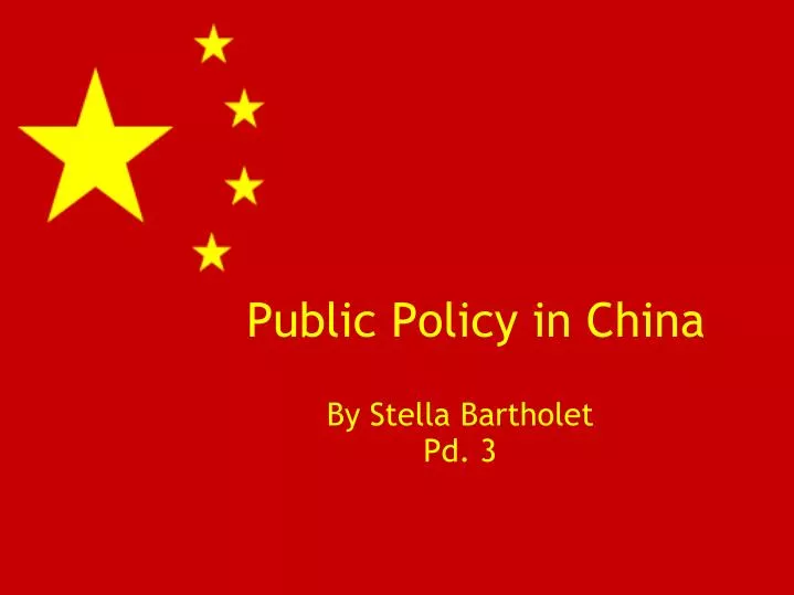 PPT - Public Policy in China PowerPoint Presentation, free download ...