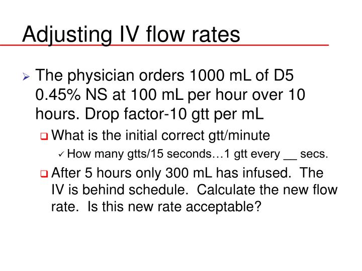 PPT - IV Administration – Dosage Calculation PowerPoint Presentation ...