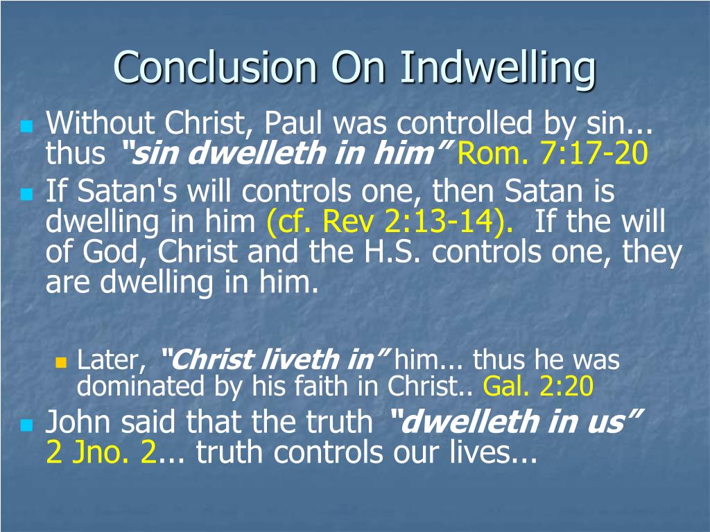PPT - The Indwelling Of The Holy Spirit PowerPoint Presentation, free ...