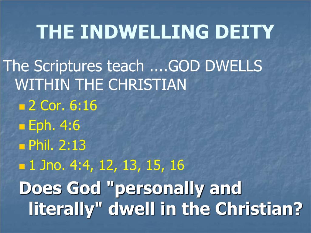 PPT - The Indwelling Of The Holy Spirit PowerPoint Presentation, free ...
