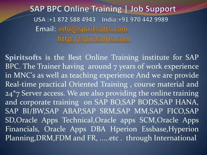 PPT - SAP BPC Online Training | SAP BPC Job Support PowerPoint ...