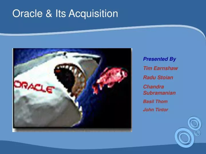 PPT - Oracle & Its Acquisition PowerPoint Presentation, free download ...