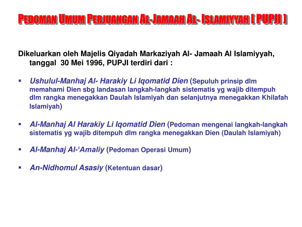 PPT - ORGANISASI JEMAAH ISLAMIYAH PowerPoint Presentation, free ...