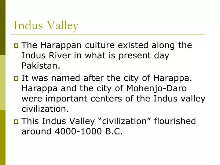 PPT - Indus Valley PowerPoint Presentation, free download - ID:4499127