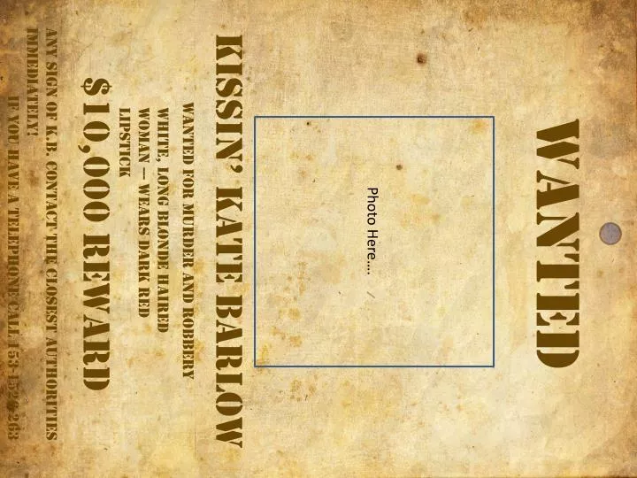 PPT - WANTED PowerPoint Presentation, free download - ID:4499666