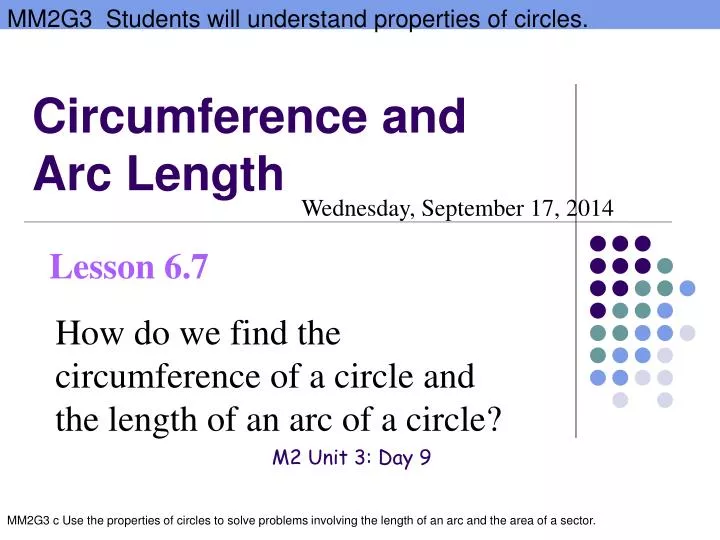 PPT - Circumference and Arc Length PowerPoint Presentation, free ...