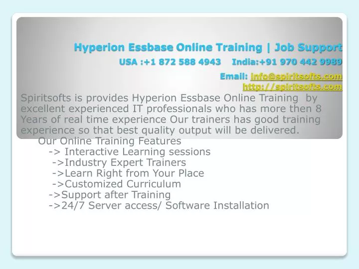 PPT - Hyperion Essbase Online Training India USA Canada UK Austral ...