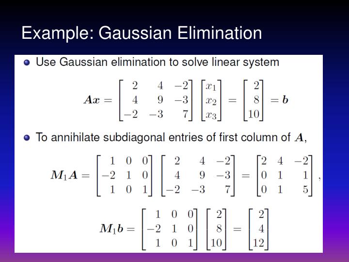 PPT - Chapter 2 System of Linear Equations Solving Linear Systems (2.4 ...