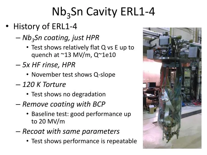 PPT - Nb 3 Sn Cavity ERL1-4 PowerPoint Presentation, free download - ID ...