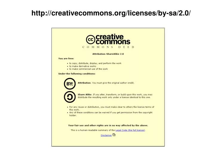 PPT - creativecommons/licenses/by-sa/2.0/ PowerPoint Presentation, free ...