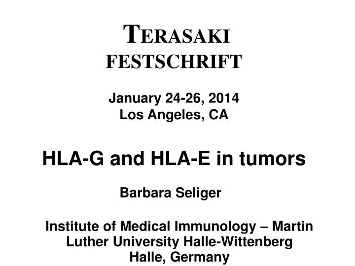 PPT - Barbara Seliger PowerPoint Presentation, free download - ID:4501909