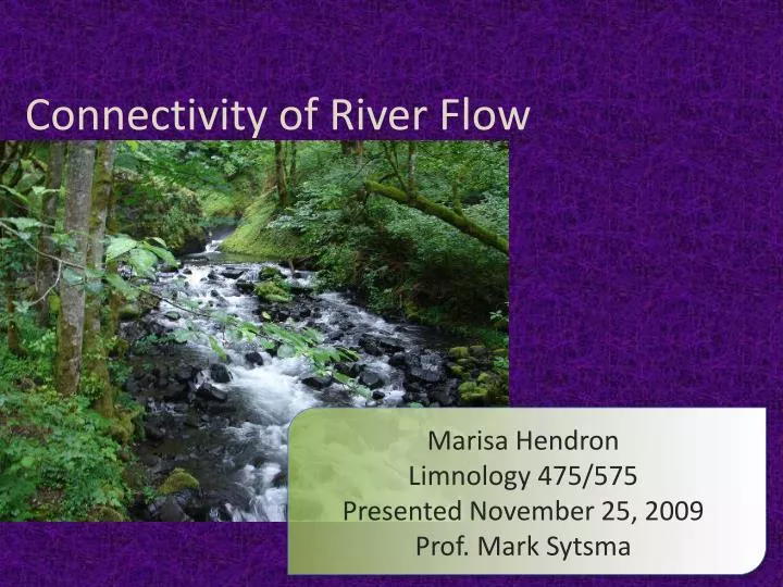 PPT - Connectivity of River Flow PowerPoint Presentation, free download ...
