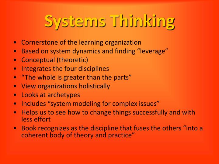 PPT - The Fifth Discipline The Arts & Practice of The Learning ...