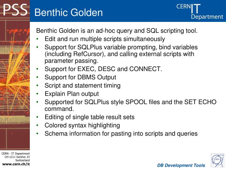 Benthic software golden - lasopajoe