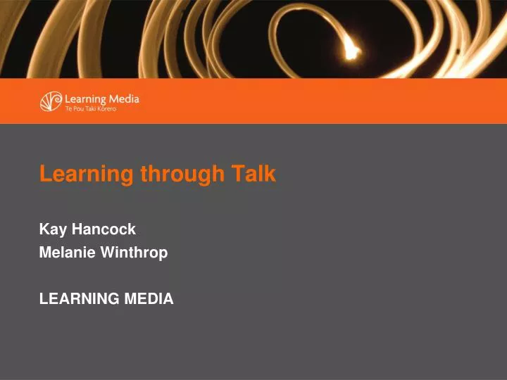 PPT - Learning through Talk PowerPoint Presentation, free download - ID ...