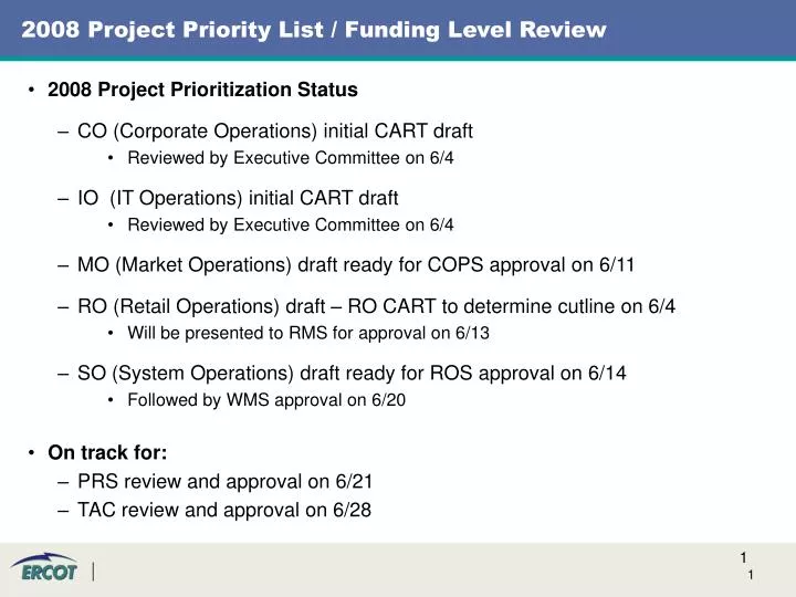 PPT - 2008 Project Priority List / Funding Level Review PowerPoint ...