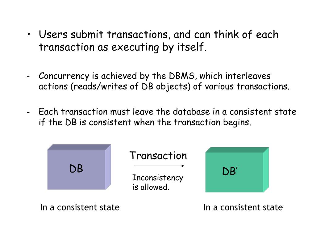 PPT - Concurrent execution of user programs is essential for good DBMS ... PPT - Concurrent execution of user programs is essential for good DBMS ...