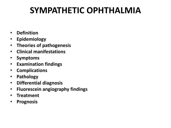 PPT - SYMPATHETIC OPHTHALMIA PowerPoint Presentation - ID:4504446