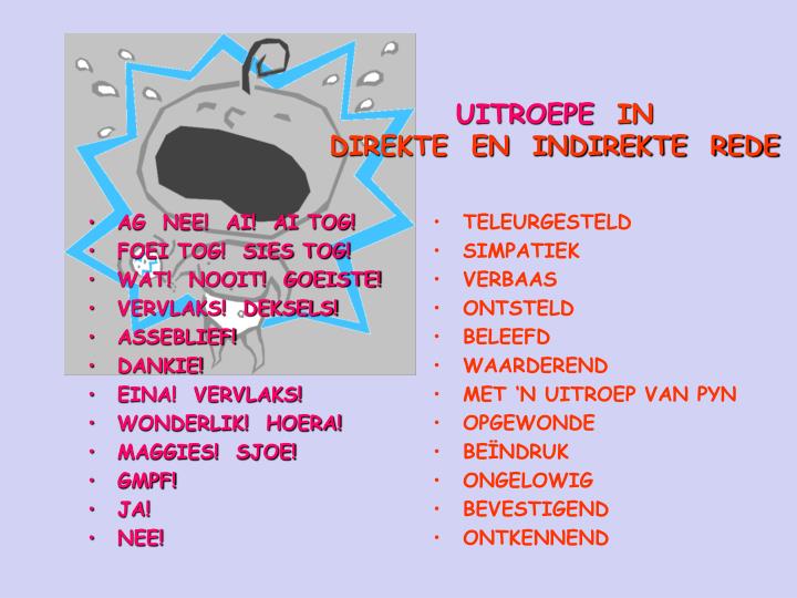 PPT - DIREKTE - EN INDIREKTE REDE PowerPoint Presentation - ID:4504561