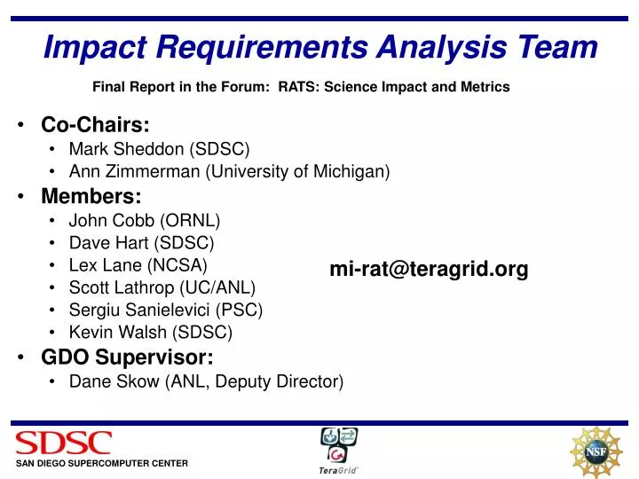 PPT - Impact Requirements Analysis Team PowerPoint Presentation, free ...
